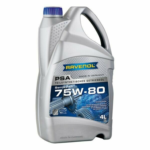 Масло трансмиссионное PSA 75W-80 4л (полусинтетика) Ravenol арт. 1222100004