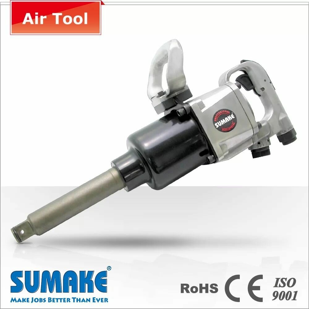 Пневматический гайковёрт L490мм, 2439Н/м, 4000об/мин. (симметричный ударник) SUMAKE ST-5591-6