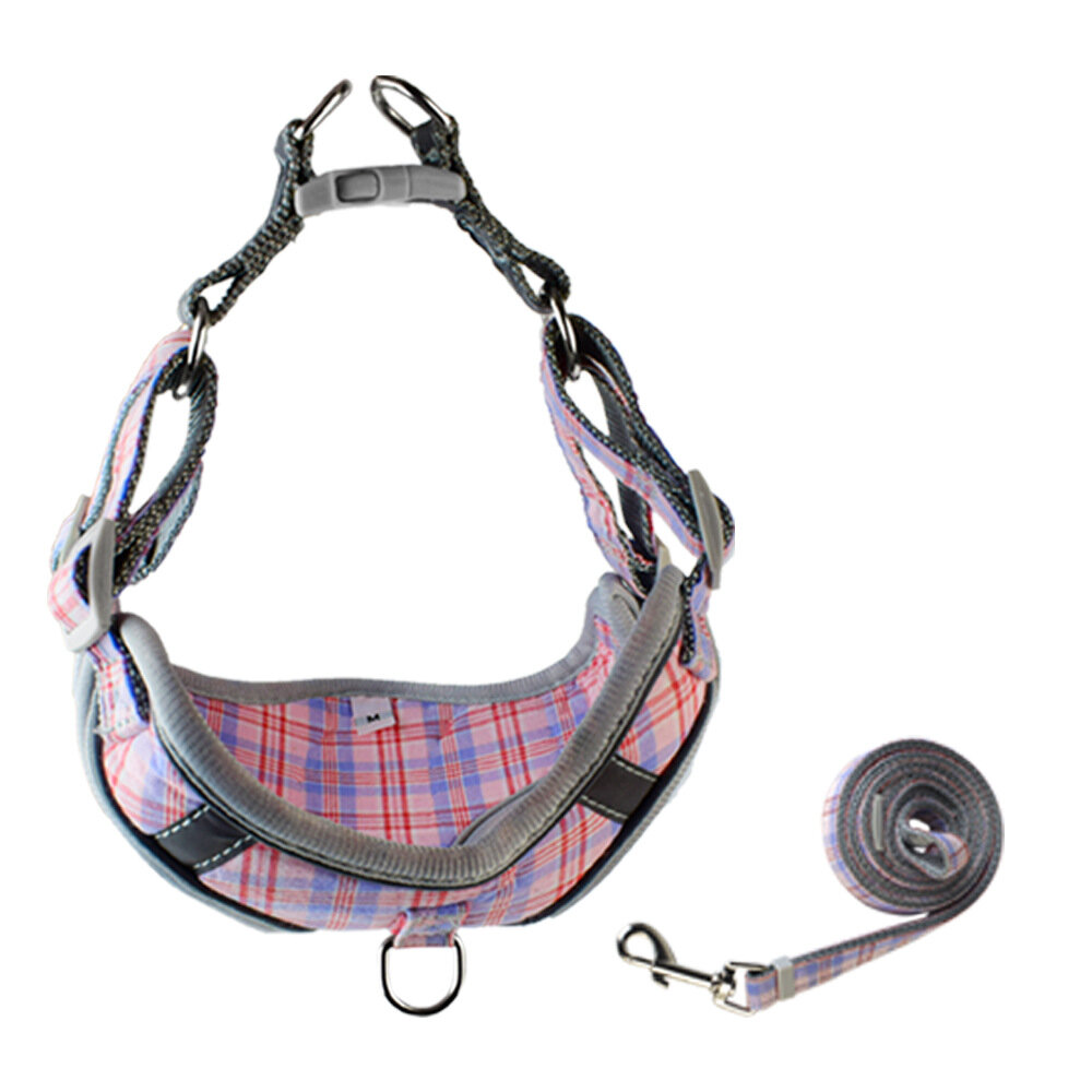 Новый клетчатый поводок для домашних животных жилет нагрудный ремень собачья веревка цепочка для собак маленькая и