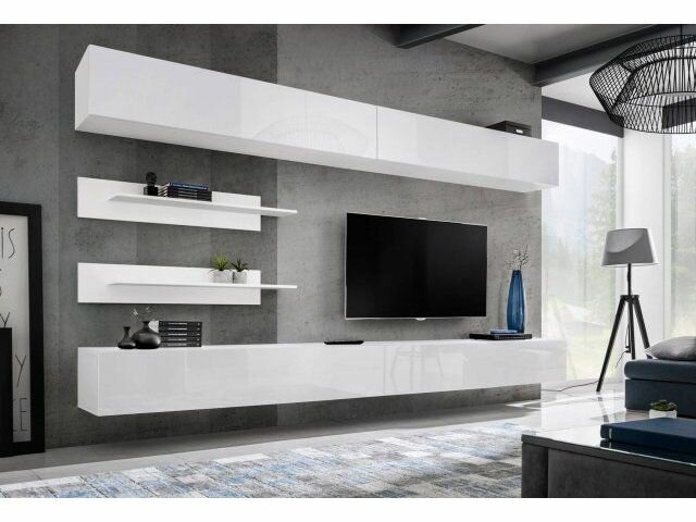 Гостиная-1 белый глянец