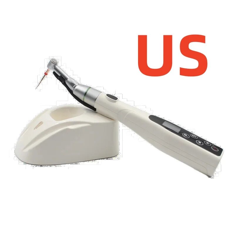 Стоматологический эндомотор 16:1 беспроводной с LED-подсветкой, угловым наконечником и US Plug