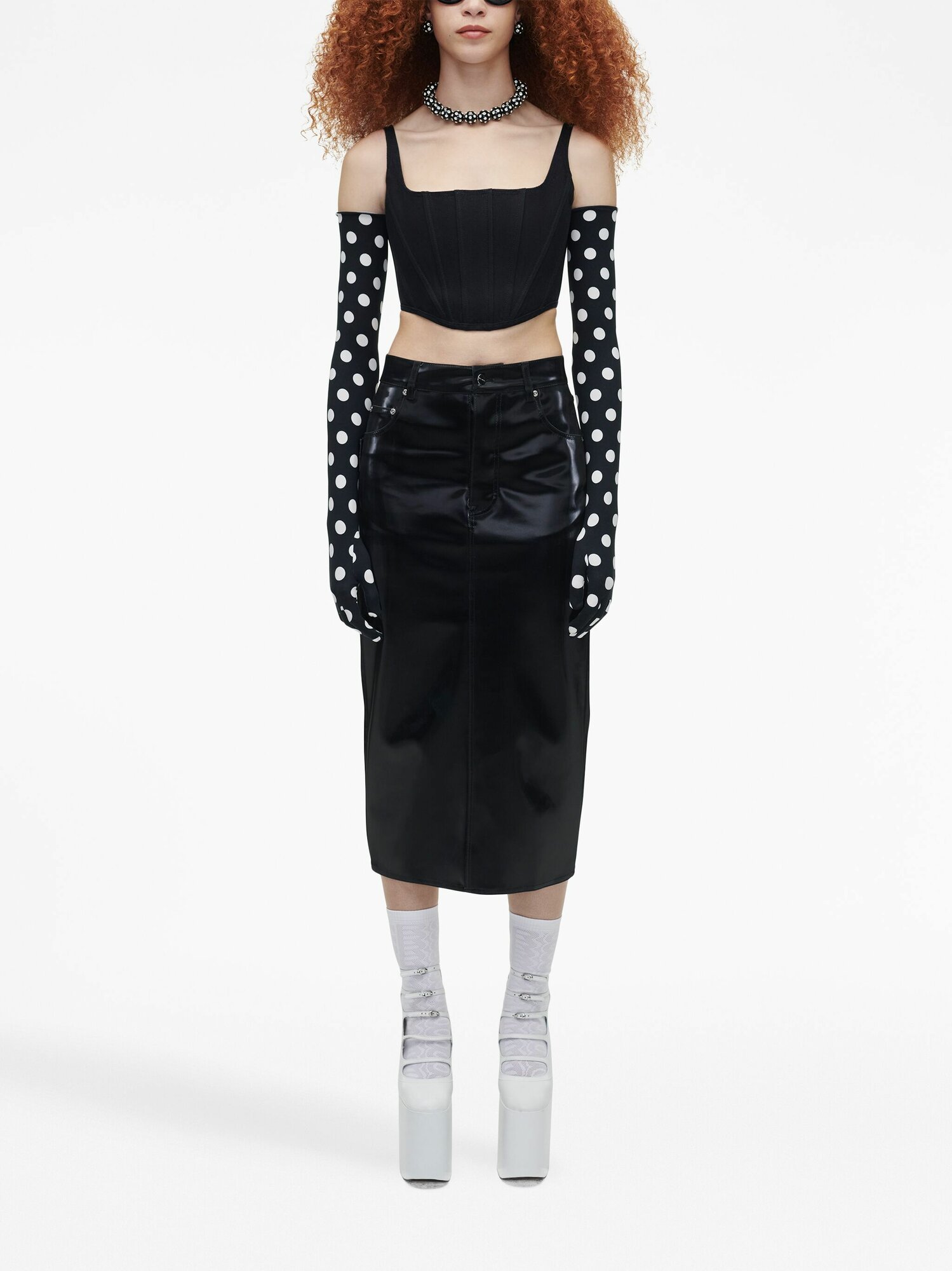 Топ MARC JACOBS Denim bustier top, размер 00 — фото 1