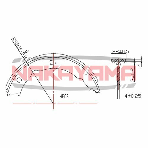 Колодки тормозные барабанные Nakayama HS7211NY