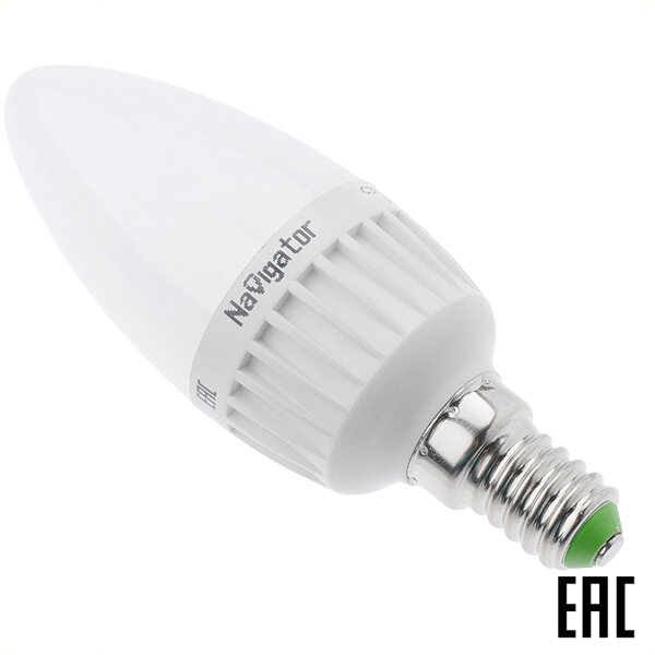 Лампа светодиодная "свеча" т/б свет 6Вт 80545 NLL-C37-6-230-2.7K-Е14-FR-SV 540Лм 2700К Navigator (2 шт. в комплекте)