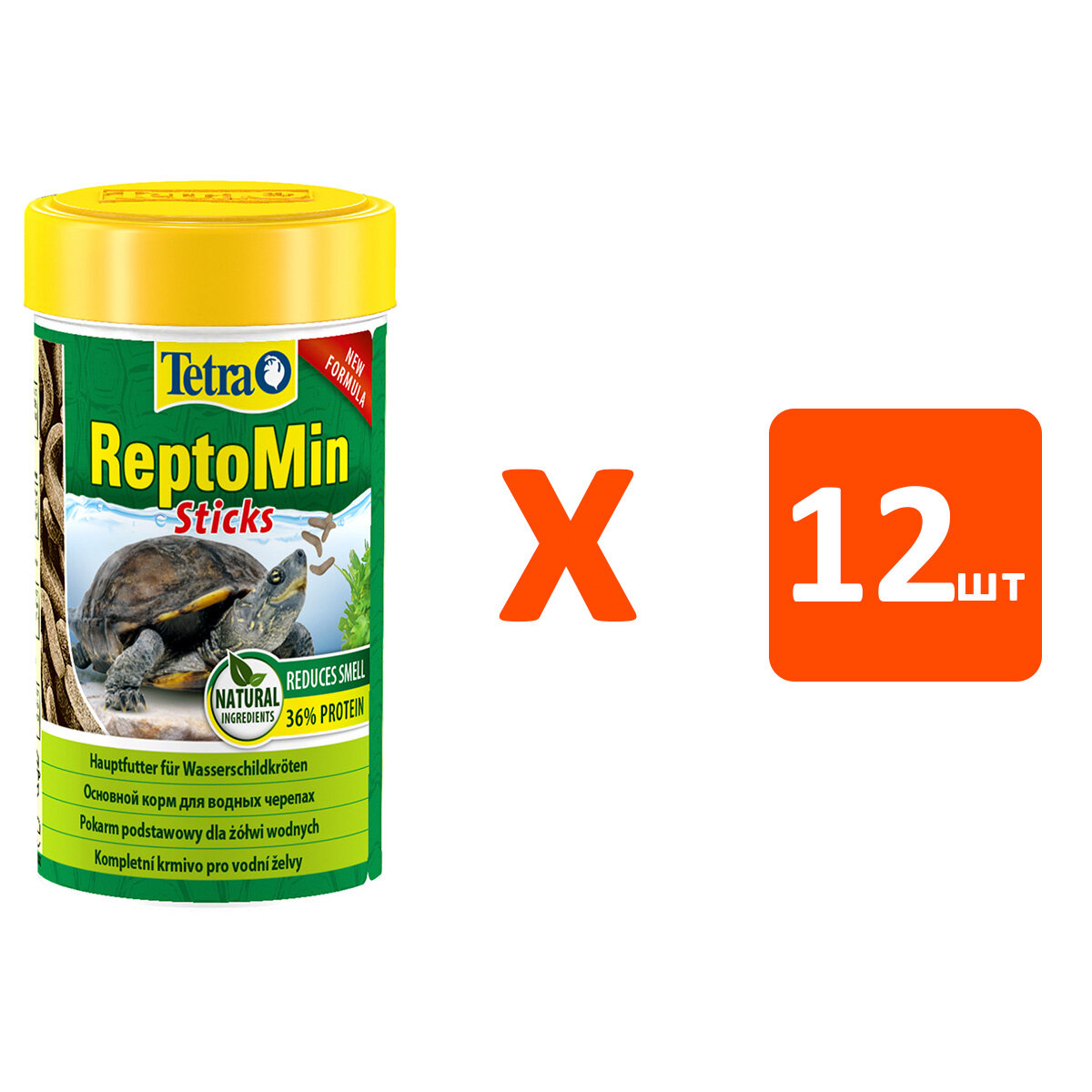 TETRA REPTOMIN STICKS корм палочки для водных черепах (100 мл х 12 шт)