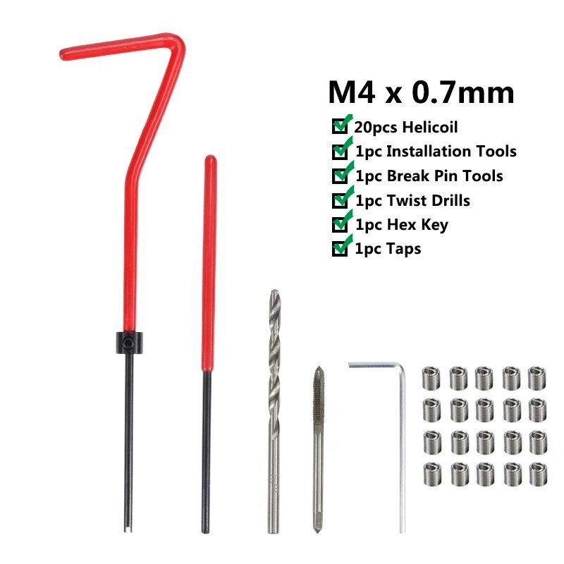 Набор для нарезания резьбы M4x0.7mm XCAN 25 шт.