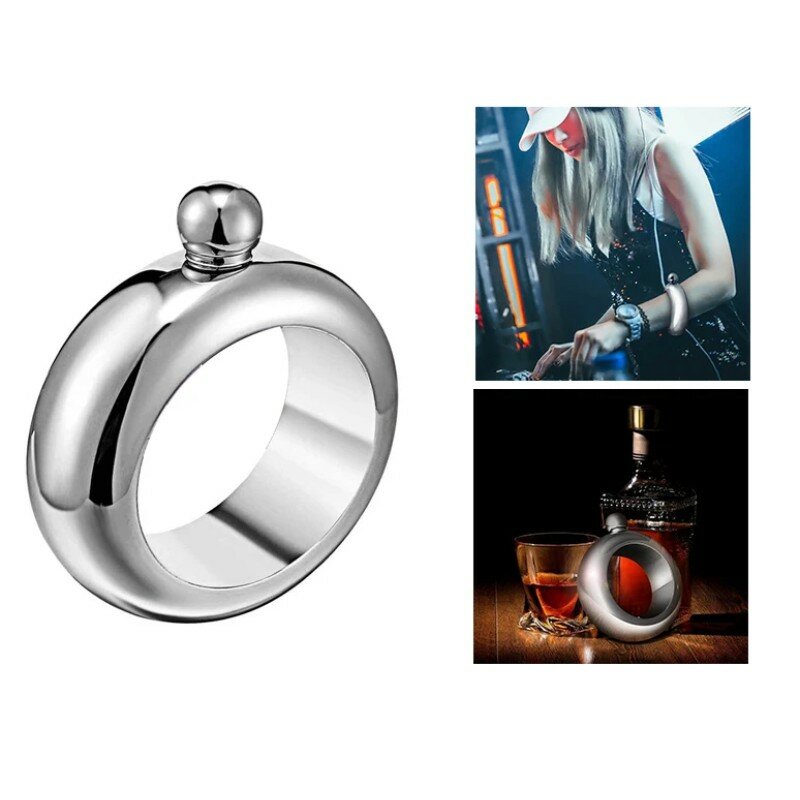 Фляжка "Браслет" из нержавеющей стали (120 мл)