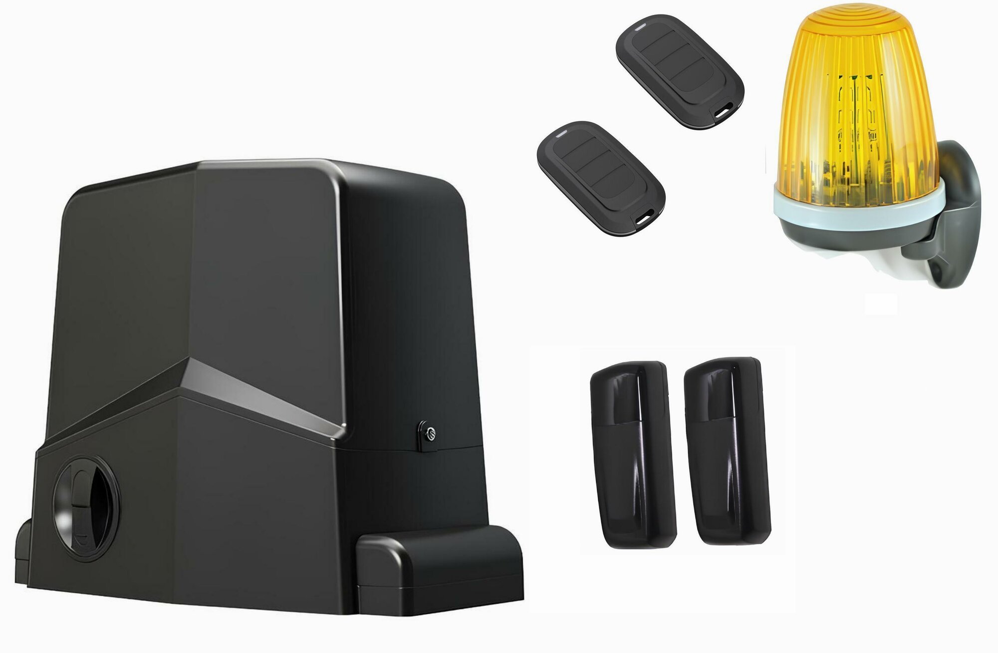 Автоматика для откатных ворот AN-MOTORS ARW-600MKIT2, комплект: привод, 2 пульта, лампа, фотоэлементы