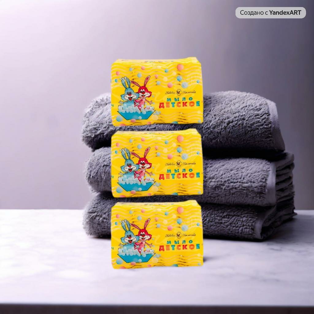 Мыло детское, Невская косметика, 100 г, 4 шт, 3 уп