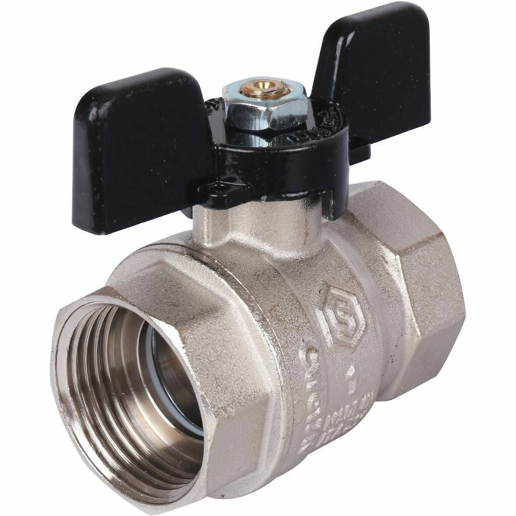 Кран шаровой стандартнопроходной STOUT SVB-0012-000025 ВР/ВР ручка бабочка 1"