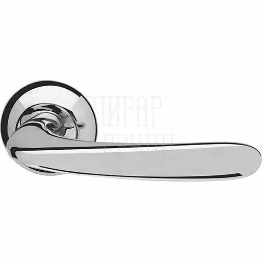 Ручка раздельная на круглой розетке Armadillo "Pava" LD42 полированный хром