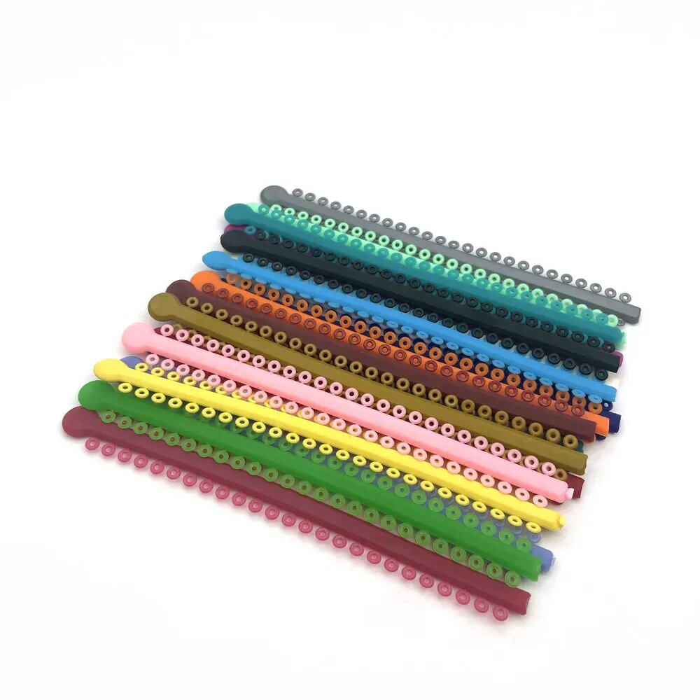 Резиновые лигатуры ортодонтические, Mixed Color, 1000 шт.