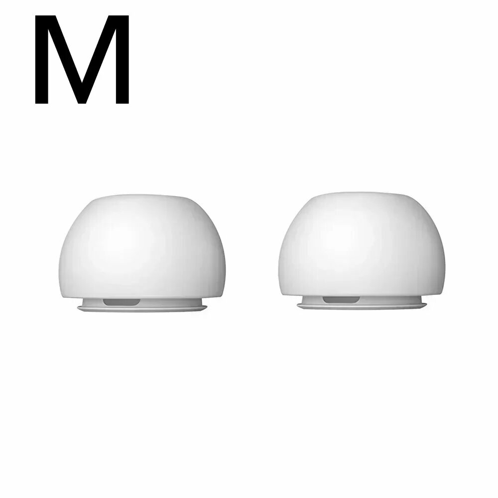 4 пары мягких силиконовых амбушюр для Apple Airpods Pro 1/2 Gen 4Pair, White M