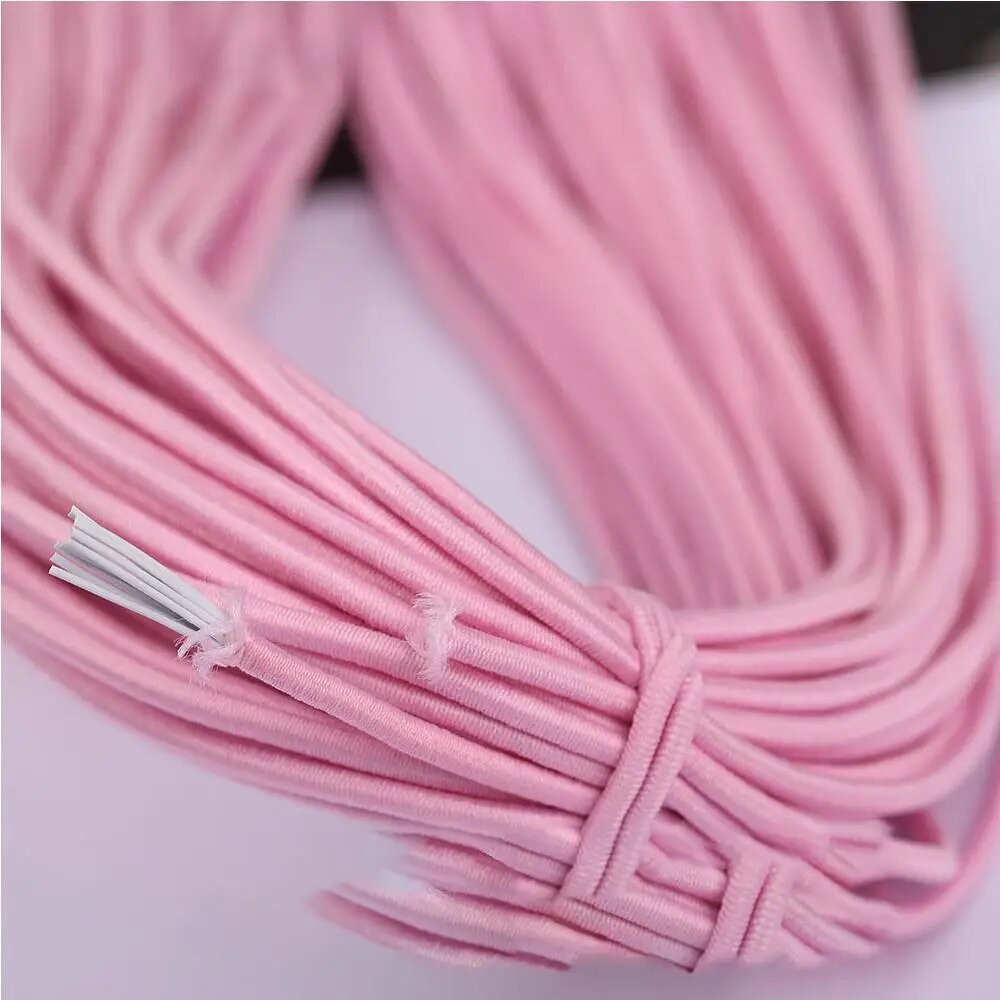 Резинки для волос из нейлона, 2 мм, 5 м, 25 цветов Розовый, 06