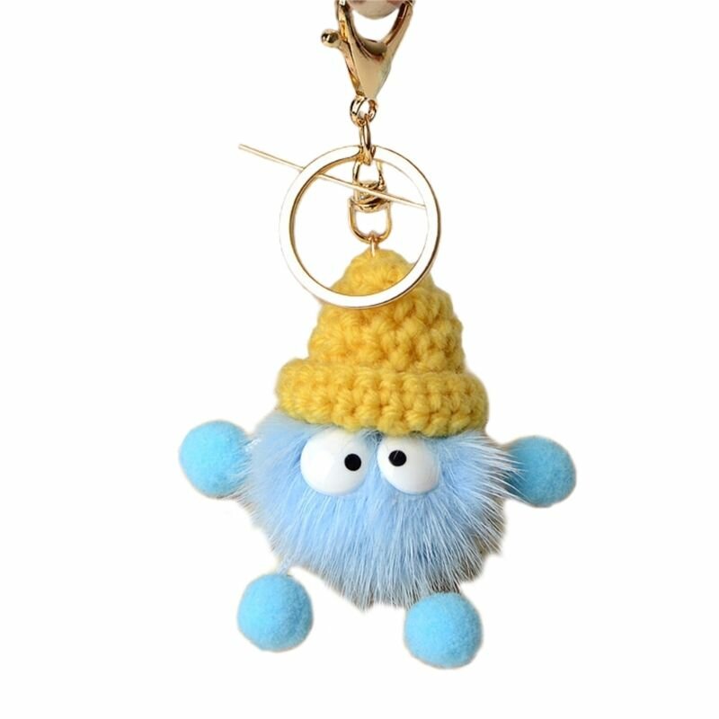 Стильный вязанный крючком брелок-кулон, металлический брелок-украшение, идеальный подарок для любителей рукоделия и модных людей