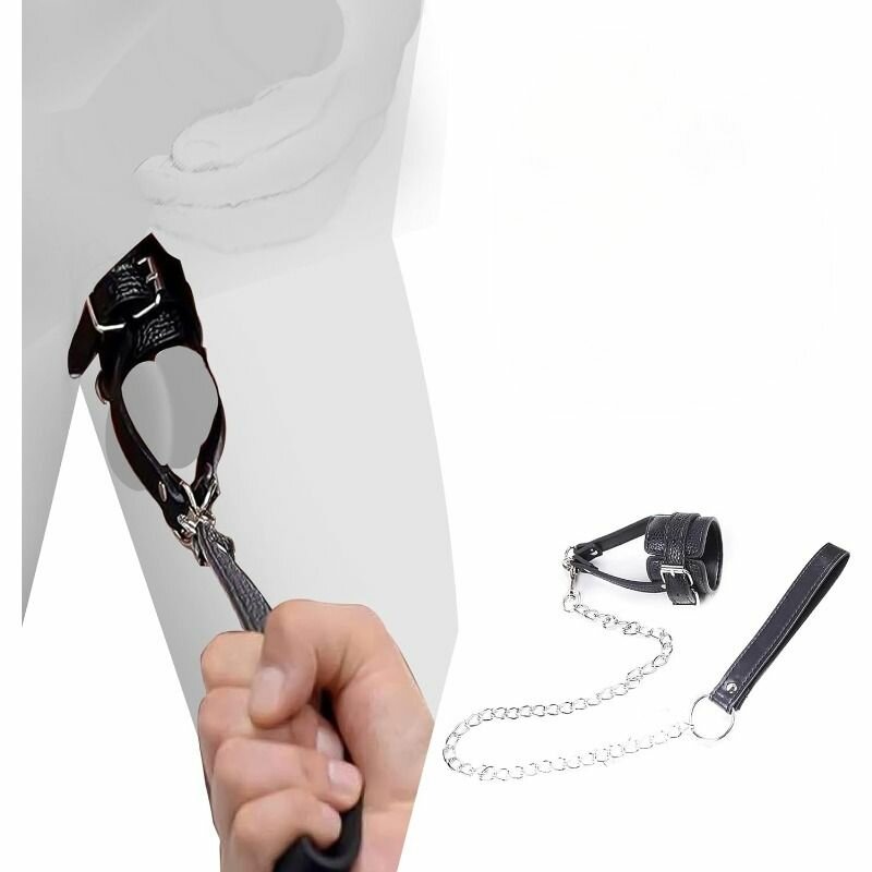 Аксессуар БДСМ: Веревочные секс-ограничения для связывания яичек для мужчин, Цепи для устройств сексуальной стимуляции