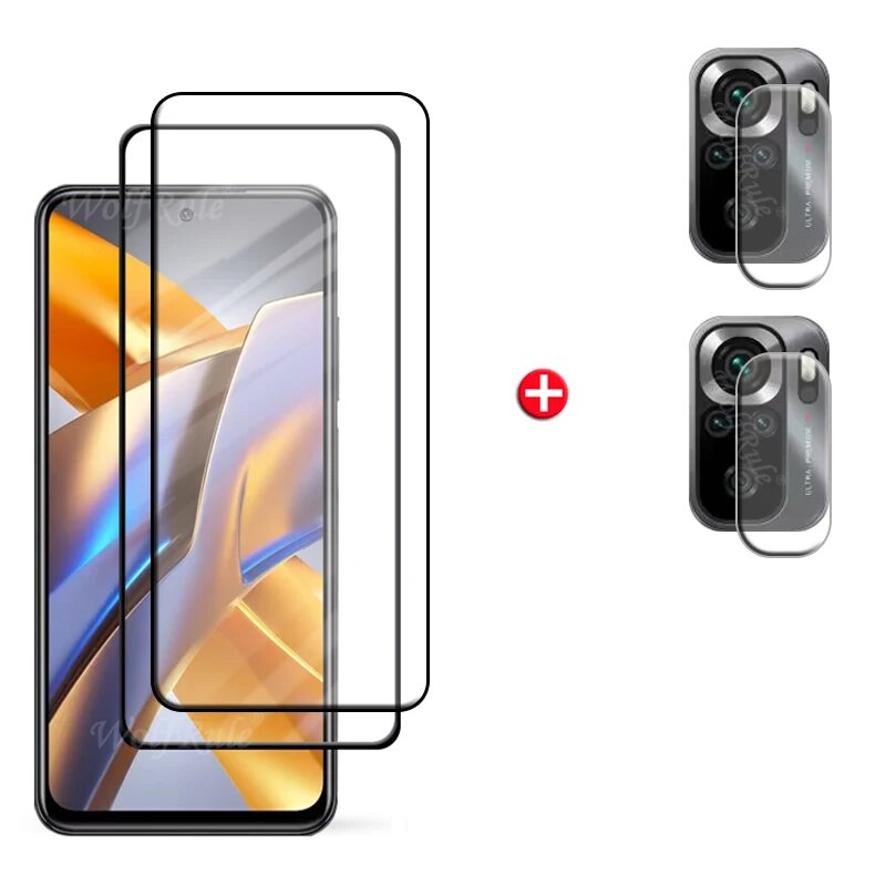 6-в-1 для Xiaomi Poco M5S стекло для Poco M5S закаленное стекло 9H Защита экрана для Poco M5 S M5S Redmi Note 10S 11S стекло объектива