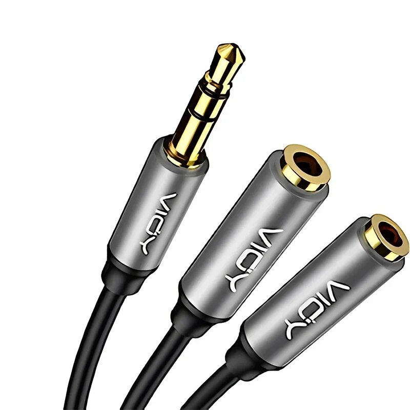 TIMEYES Разветвитель для наушников 3,5 мм Starry gray-0.2M