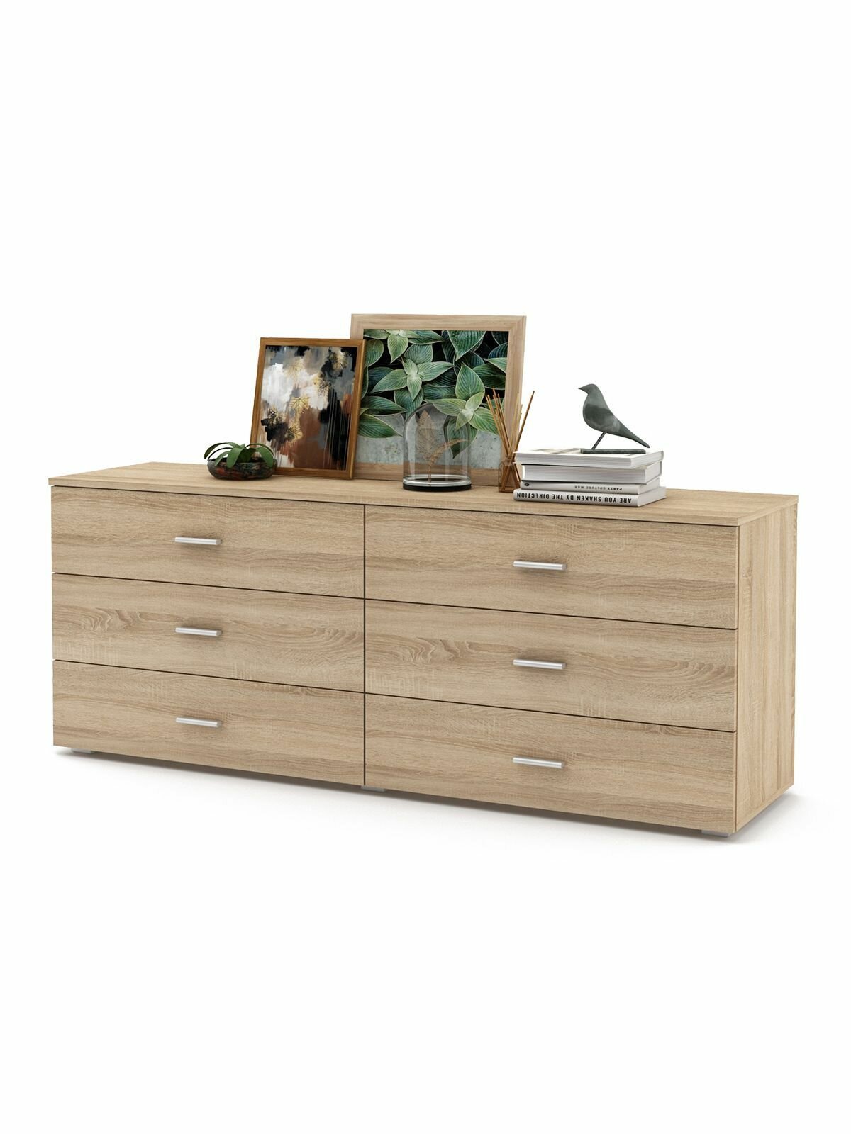Комод для одежды с ящиками "Мартин 8", 6 ящиков, ЛДСП, цвет дуб сонома, 160x63x40 см
