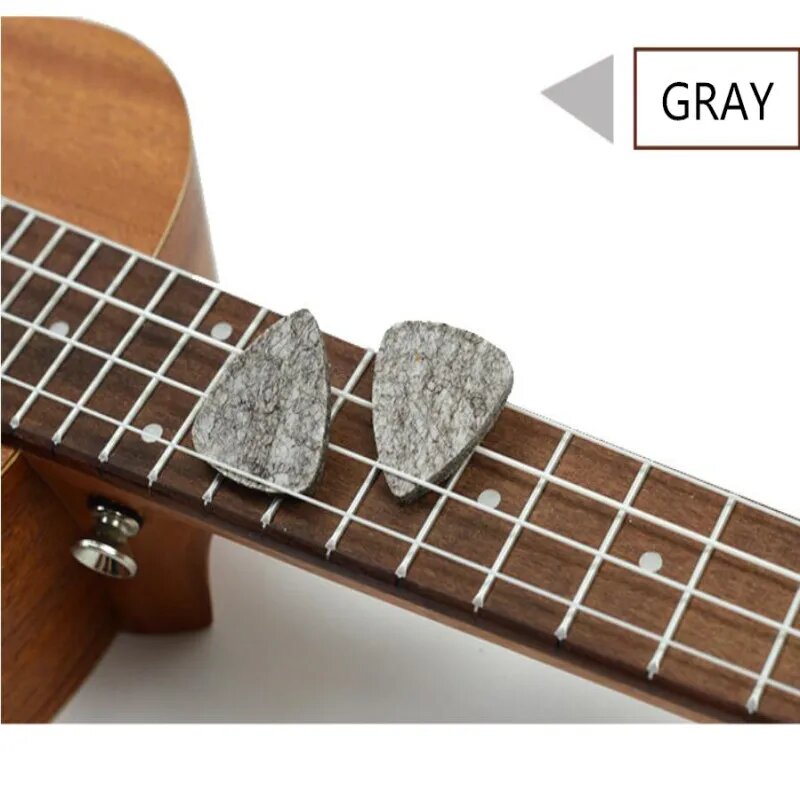 5 шт. Фетровые медиаторы для укулеле, серые
