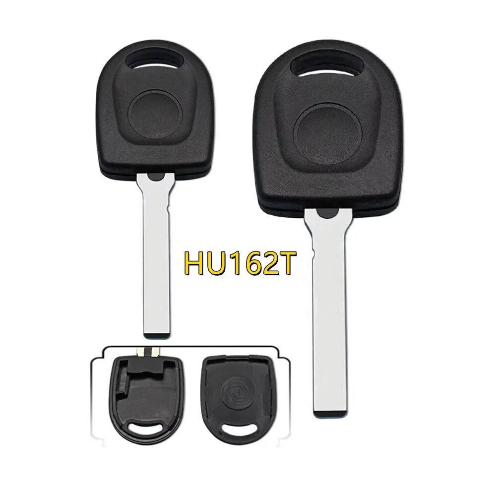 10 шт./лот, чехол для транспондера с логотипом, чехол для ключей, лезвие HU66, черный чехол для ключей для Volkswagen для VW B5 Passat HU162T