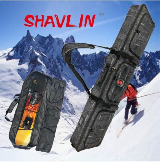 Сумка для сноуборда на колесах,156CM, белый, серый