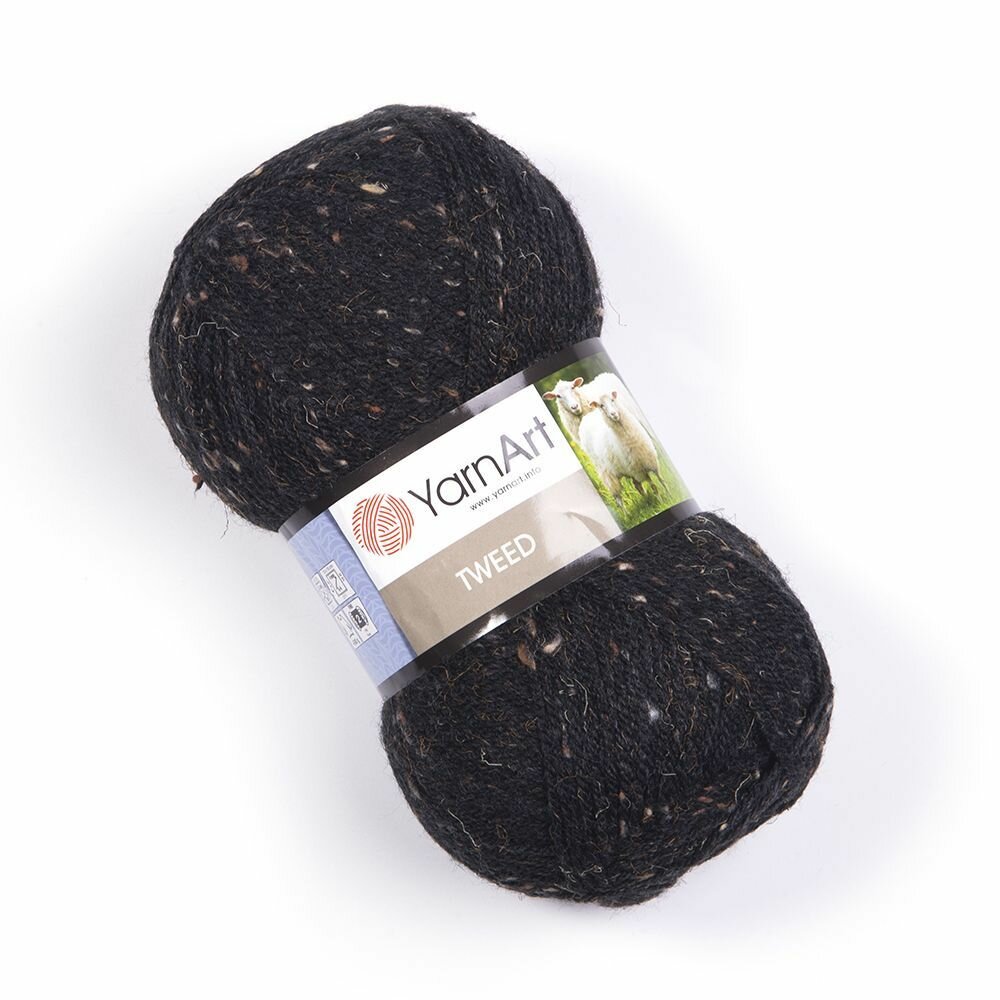 Пряжа YarnArt Tweed 228 чёрный (100г/300м, упаковка 5 мотков)
