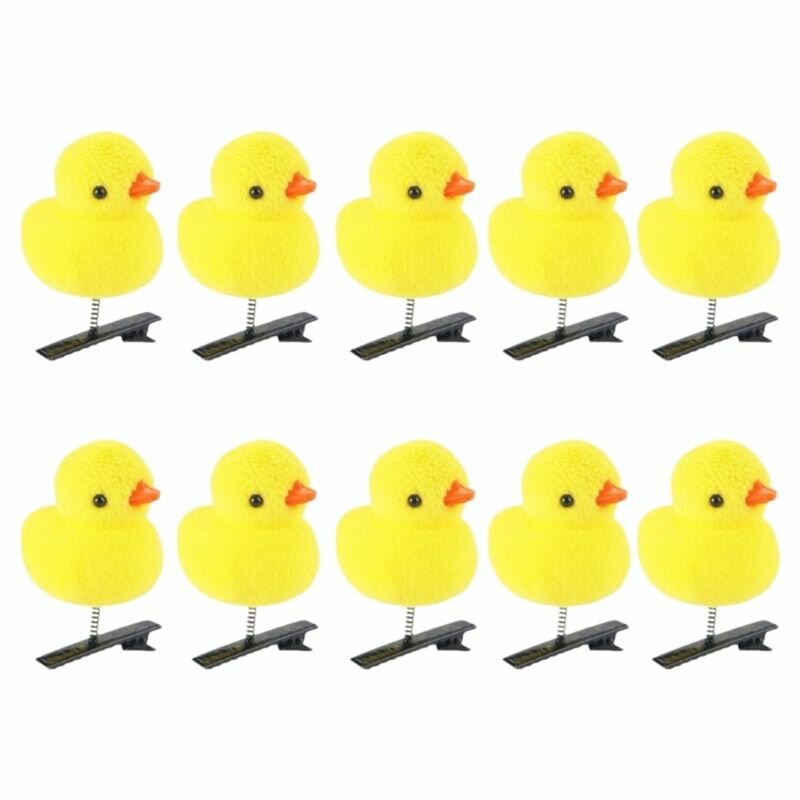 10 объемных весенних заколок для волос "маленькая желтая уточка"-little yellow duck 1