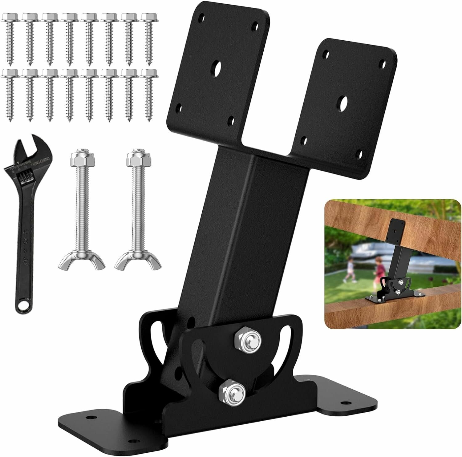 Сверхмощный кронштейн для балок крыши перголы, регулируемый на 180 градусов, для беседок, крыш, палуб, пергол, подходит для деревянных балок 4 4 и 4 6