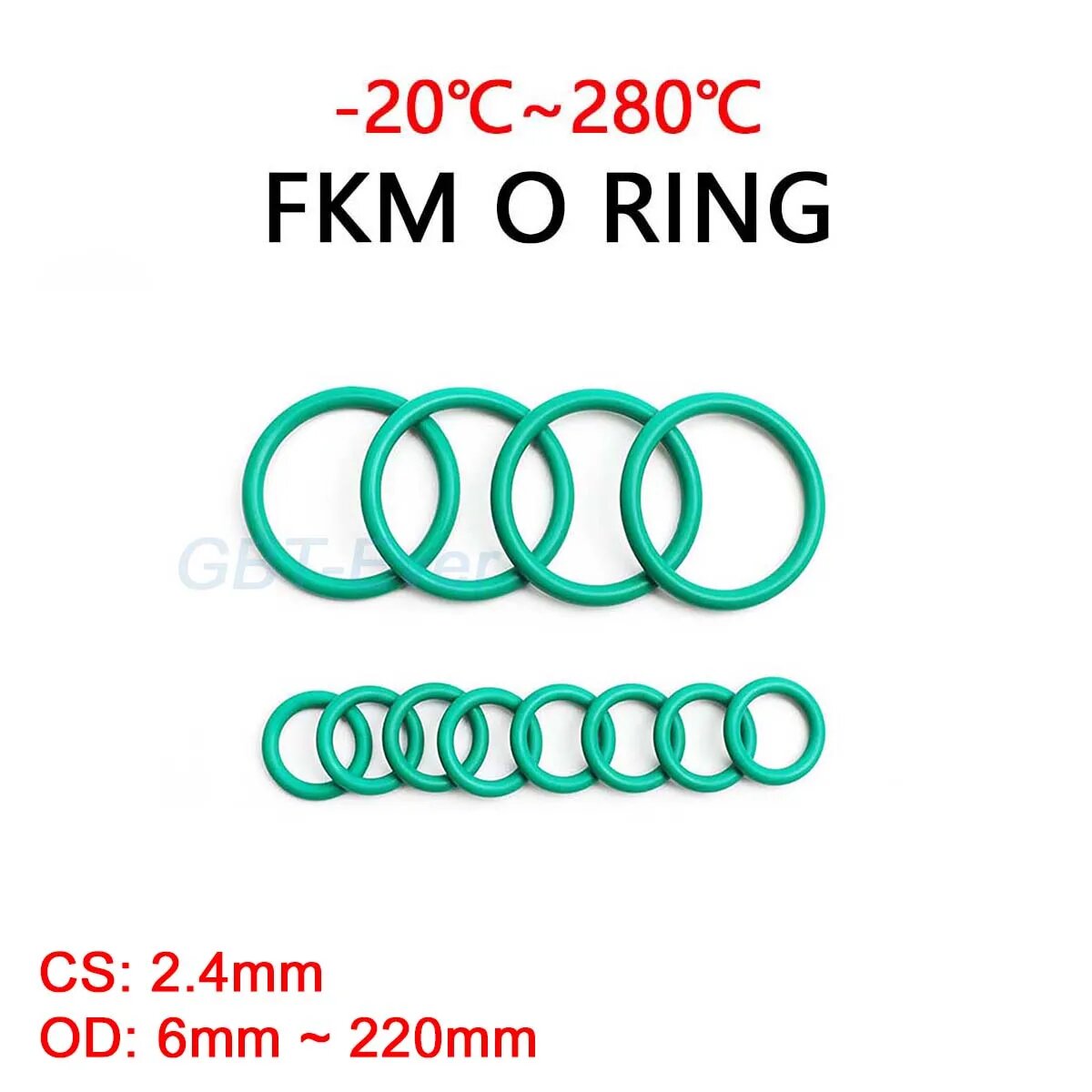 Уплотнительные кольца FKM, OD 13.2mm, 20шт