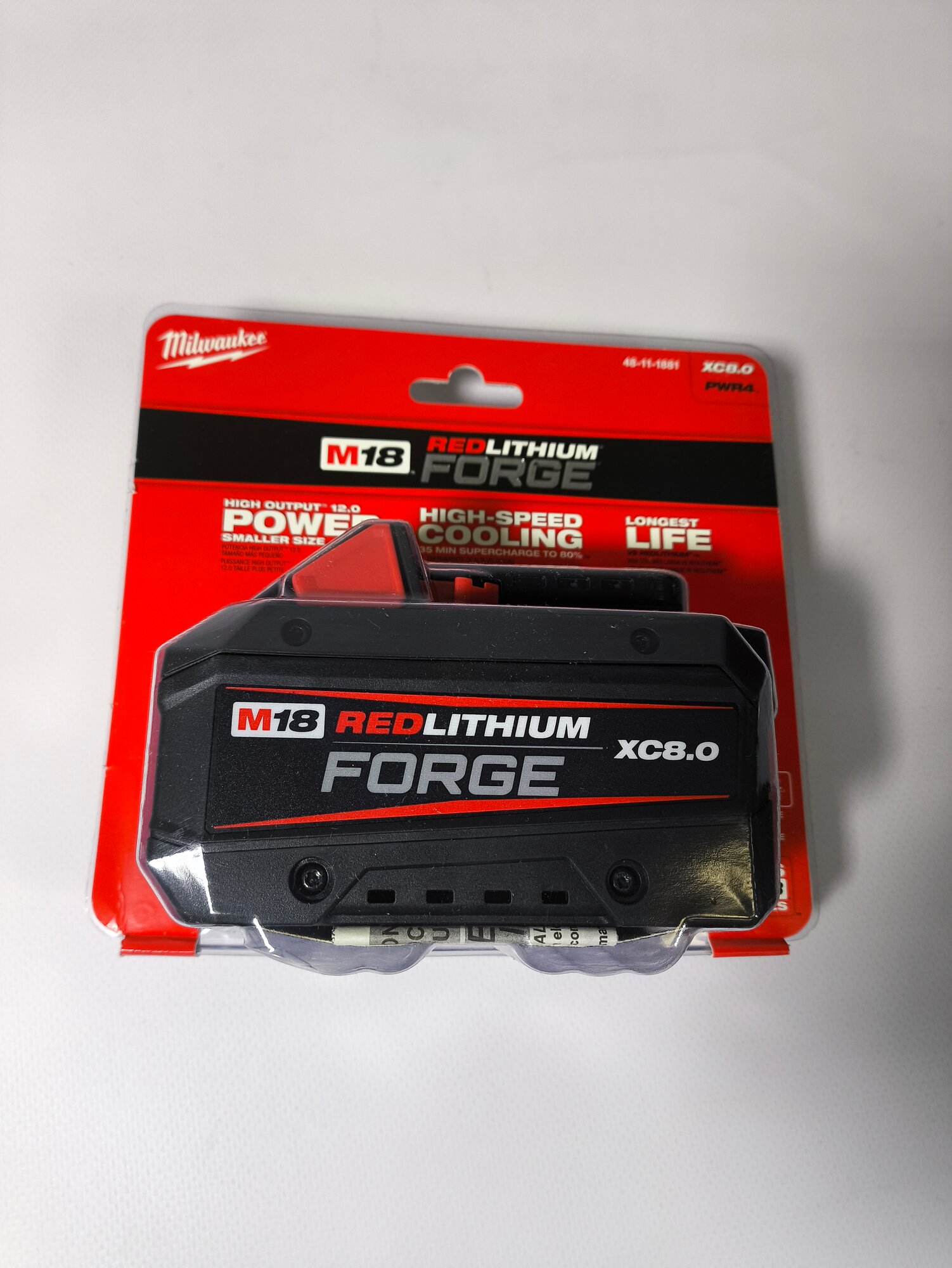 Аккумулятор Milwaukee M18 REDLITHIUM FORGE XC8.0 арт.48-11-1881