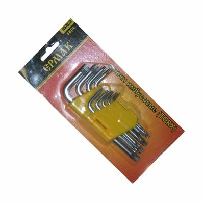 Набор ключей имбусовых 9пр.(50x3мм-125х9мм) TORX