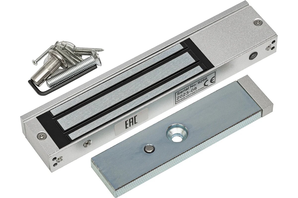 Электромагнитный замок ACCORDTEC ML-180AS 12/24V DC с герконом, световой индикатором и механическим компенсатором