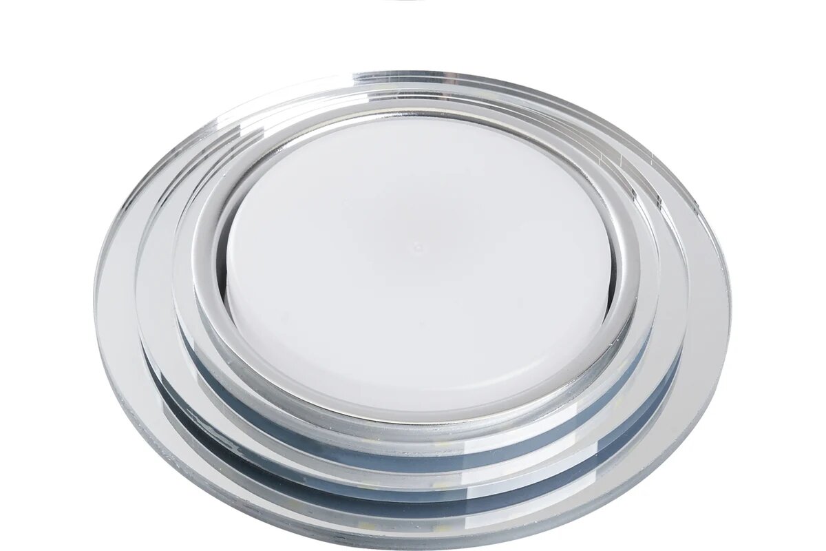 FERON CD5024 GX53 встроенный светильник для натяжных потолков с белой LED подсветкой матовый