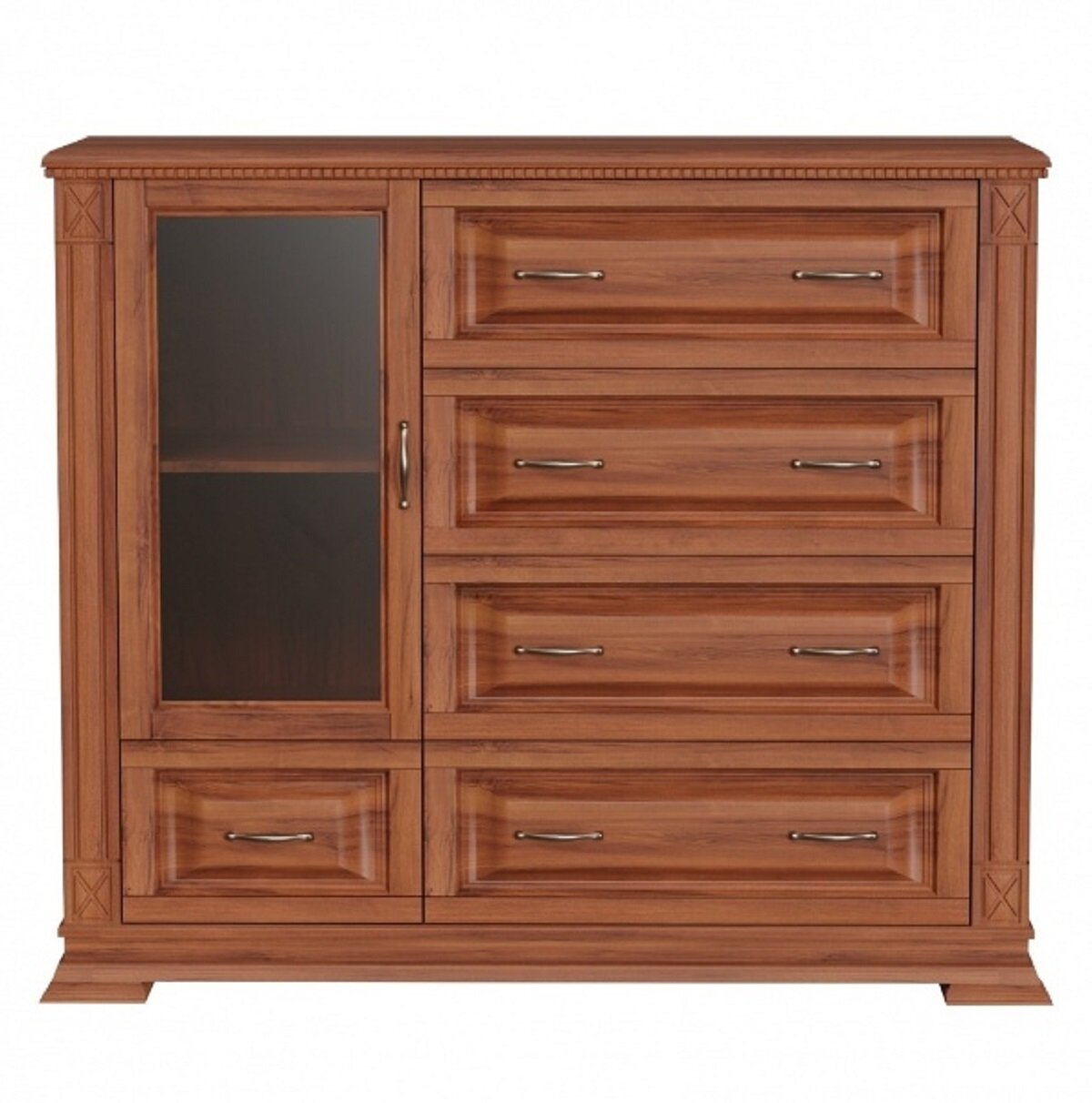 Комод для хранения вещей из массива сосны Верди PREMIUM 211, 120x45x100 дуб 2