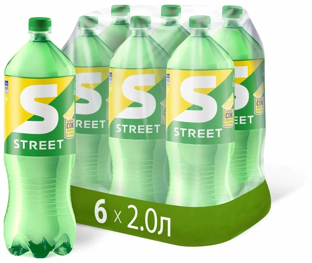 Газированный напиток Стрит / Street, 6 шт х 2л