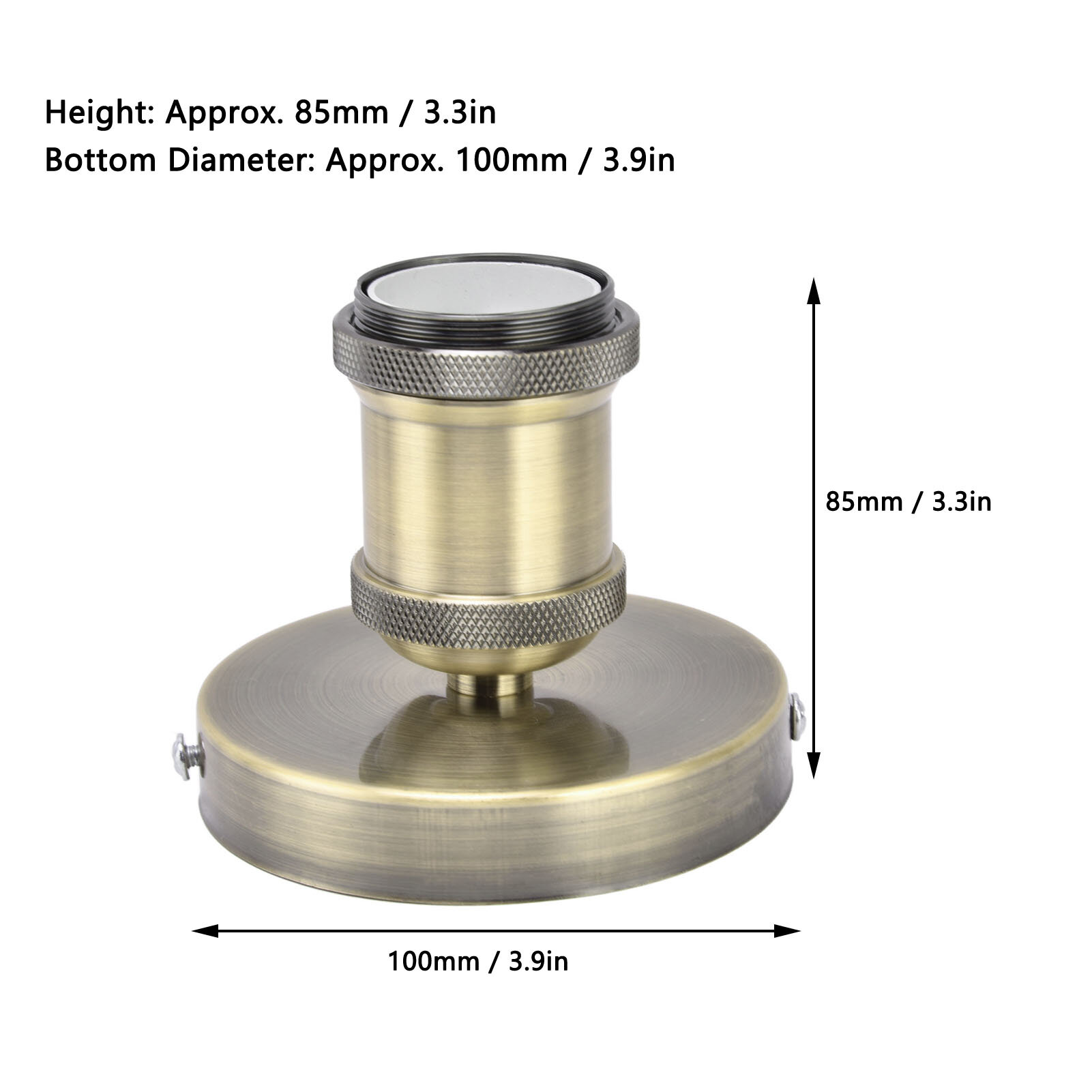 Винтажный цоколь для лампы E26 E27, потолочный патрон с аксессуарами для кухни, спальни, гостиной, 100 240 В, античный зеленый цвет