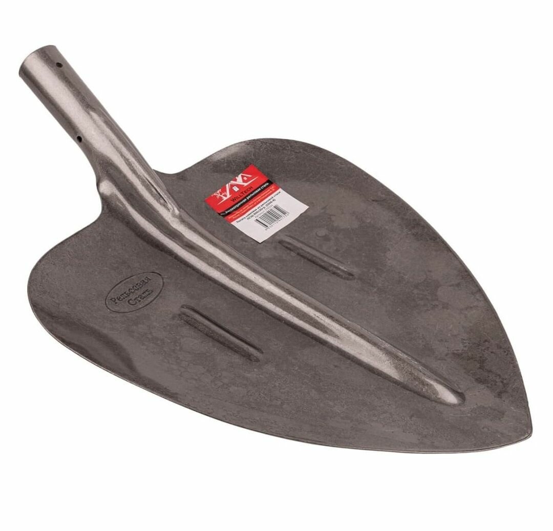 Лопата совковая WillTech из рельсовой стали, 1300+-30 гр