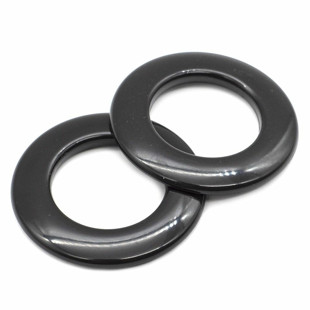 Люверсы для штор SmolTex круглый диаметр 25 мм с классическим замком, 24 черный глянец, 10 шт