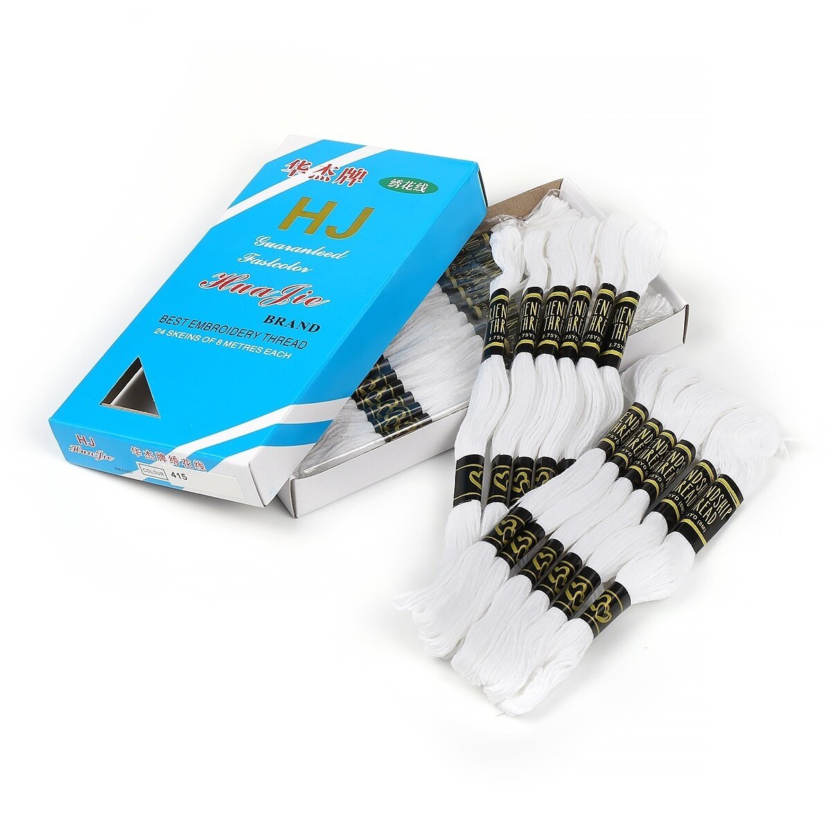 Нитки мулине IDEAL 100% хлопок, 24х8 м, цвет белый (МУЛ. TBY. набор. БЕЛ)