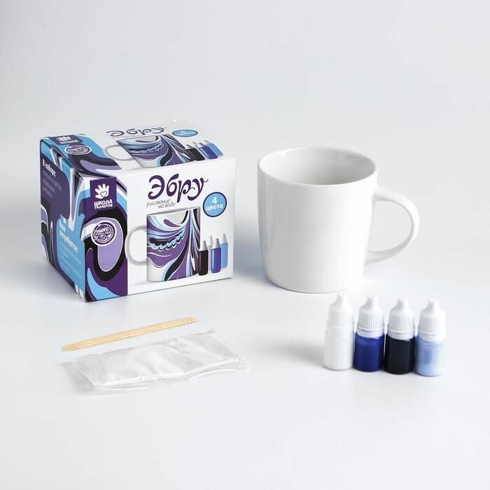 Набор для росписи Школа талантов в технике эбру, "Создай свою кружку"