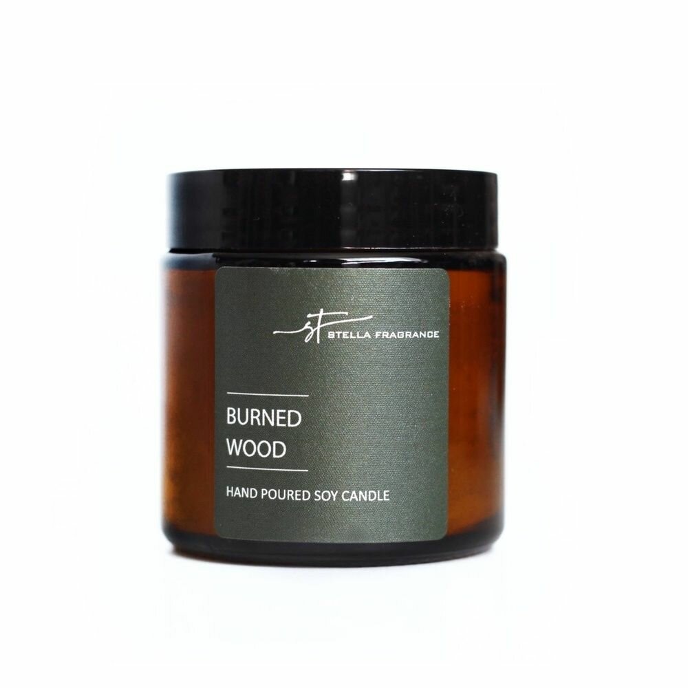 Ароматическая свеча Stella Fragrance "Burned Wood", диаметр 5,5 см, 90 г