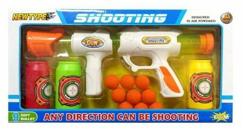 Тир КНР "Shooting", бластер, мишени, пули, в коробке