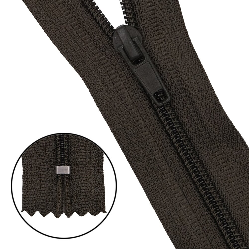 Молния айрис брючная 20 см 078 хаки, 10 шт