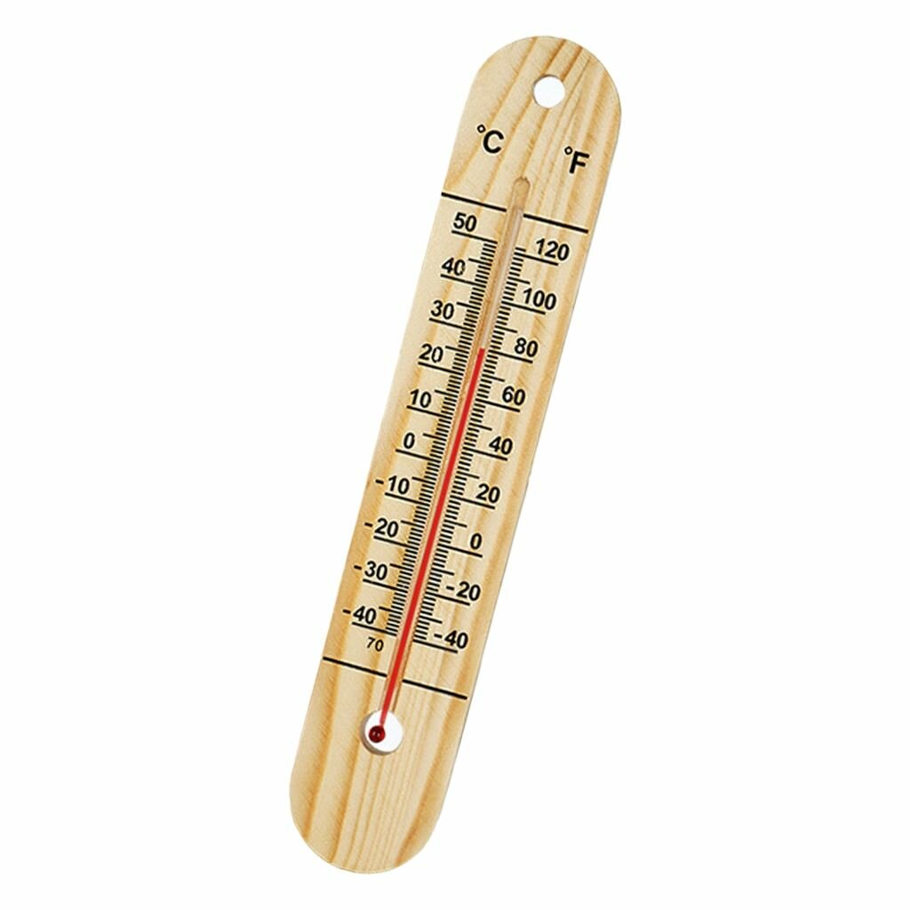 (1шт) Настенный деревянный термометр и гигрометр (ночной)-длинный одиночный термометр