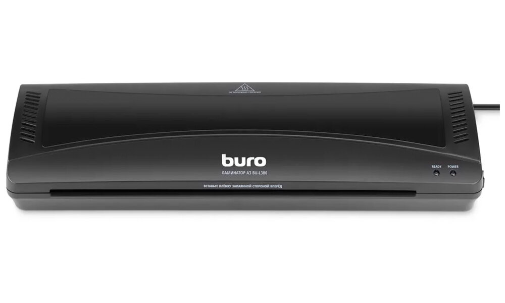 Ламинатор Buro BU-L380 черный A3 (80-125мкм) 25см/мин (2вал.) хол. лам. лам. фото
