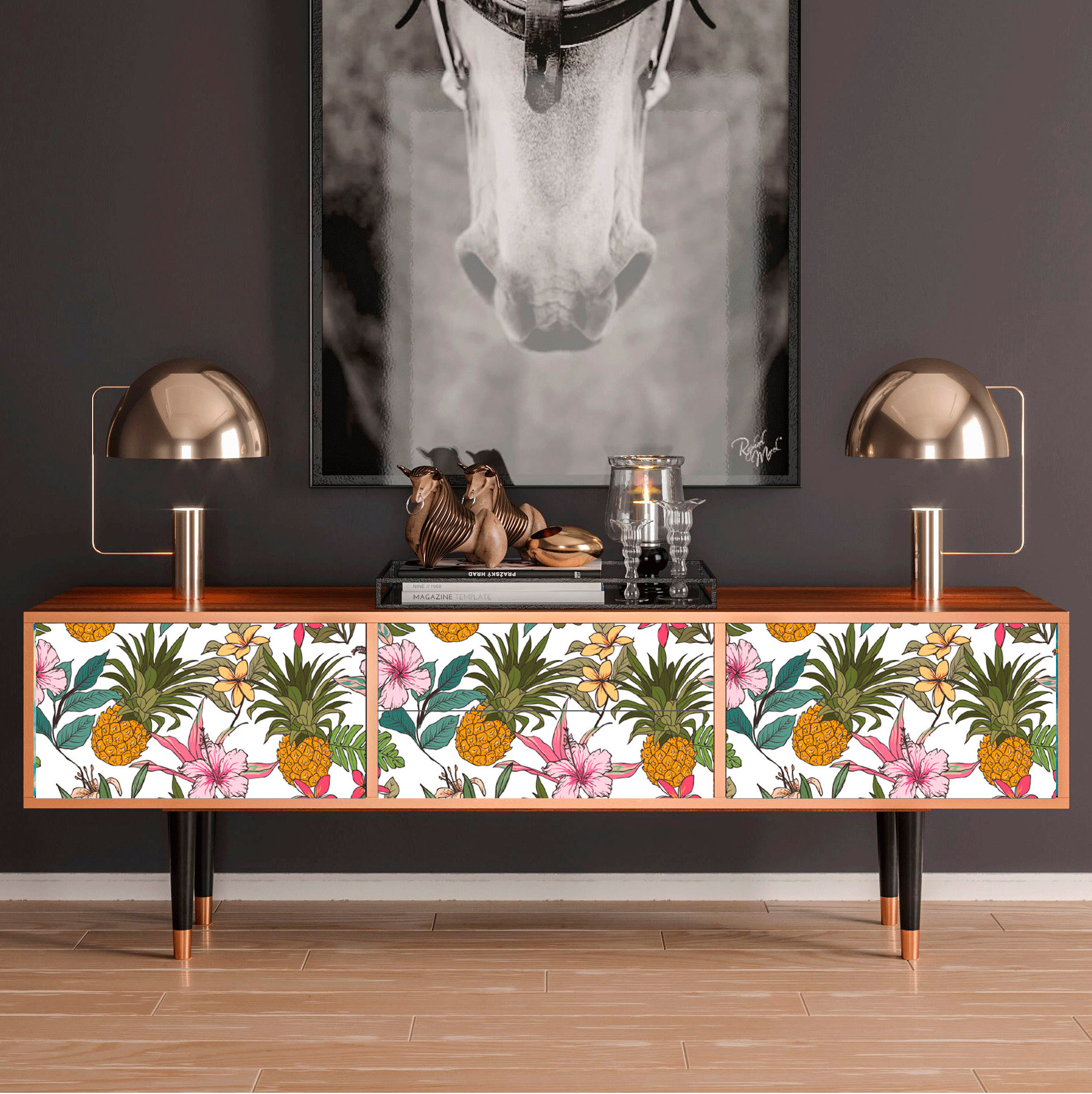 ТВ-Тумба - STORYZ - T4 Estival Fruit, Размер - 170 x 59 x 48 см, Цвет корпуса - , Орех