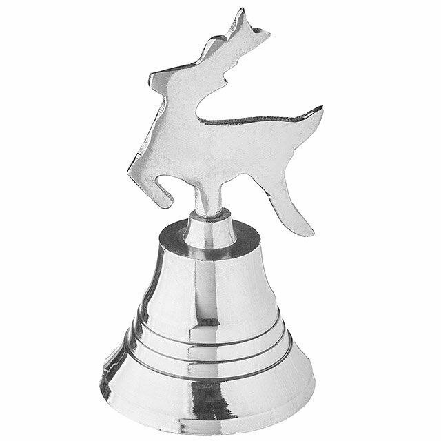 Декоративный колокольчик Marion - Олень 11 см, серебряный, Koopman, A98810320-3