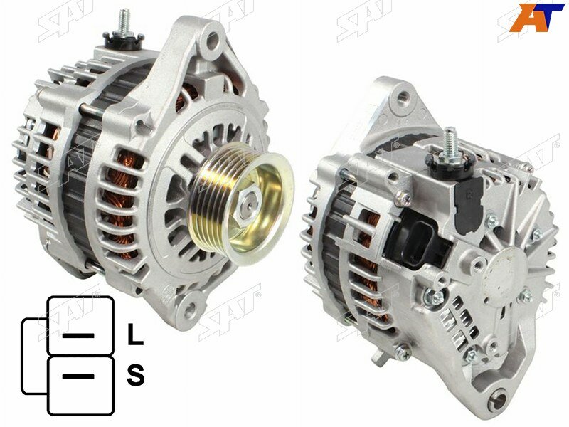 . SAT Генератор для NISSAN AD Y11/AVENIR W11/BLUEBIRD SYLPHY G10/SUNNY B15 98- QG15DE/QG16DE/QG18DE 12V 80A