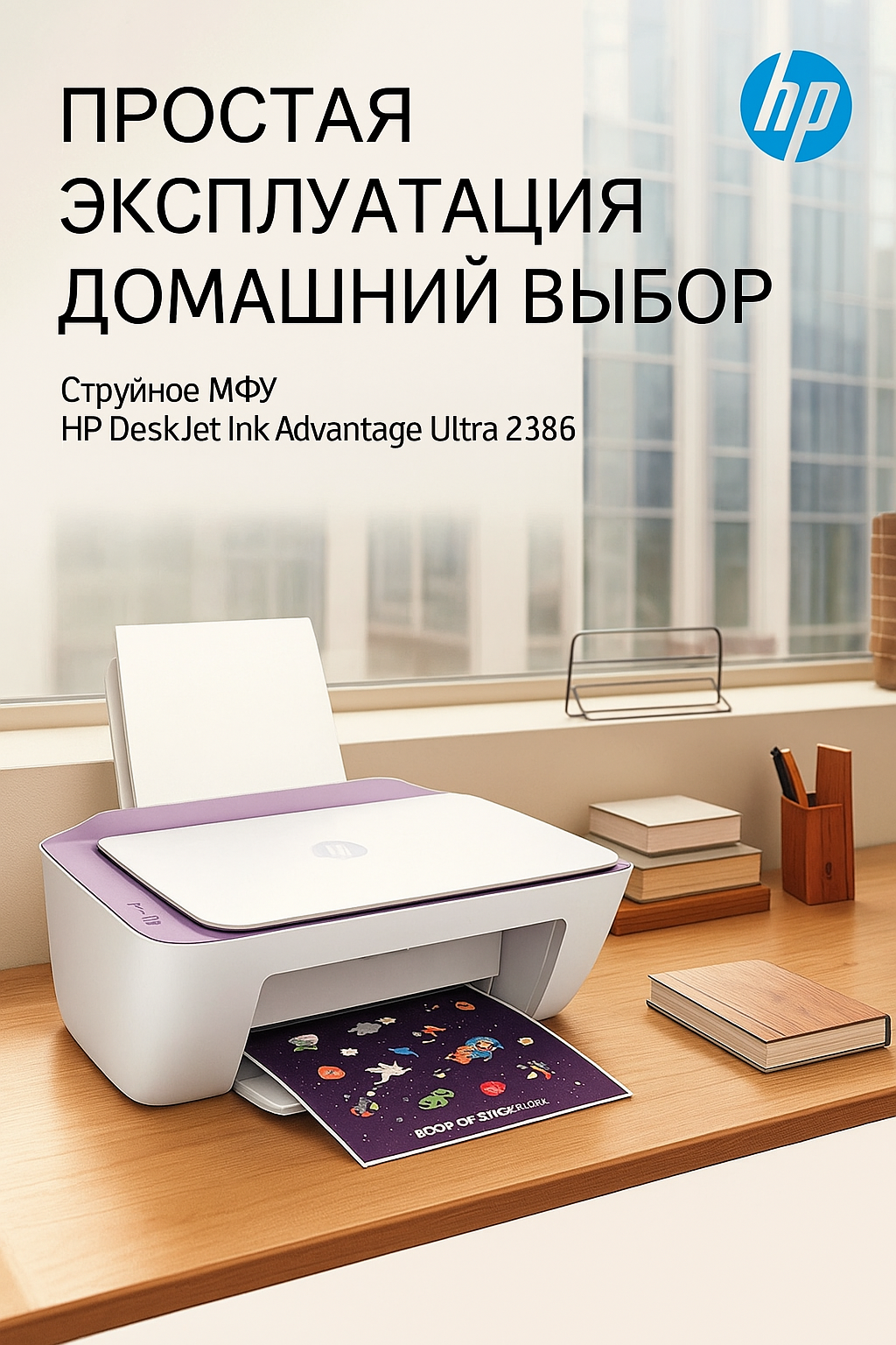 Цветной струйный принтер HP (НР) 2386 для печати, копирования и сканирования "все в одном" для домашнего офиса